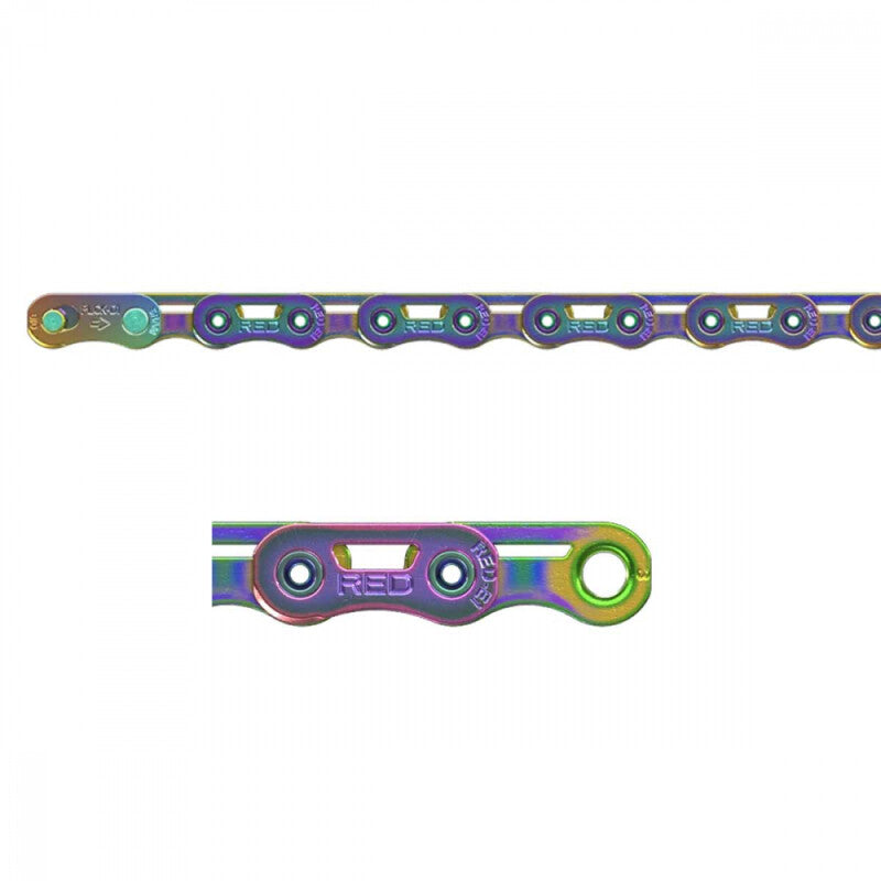 SRAM Chain Red E1 Flattop 126 links 12-speed PowerLock Rainbow – Maison ...
